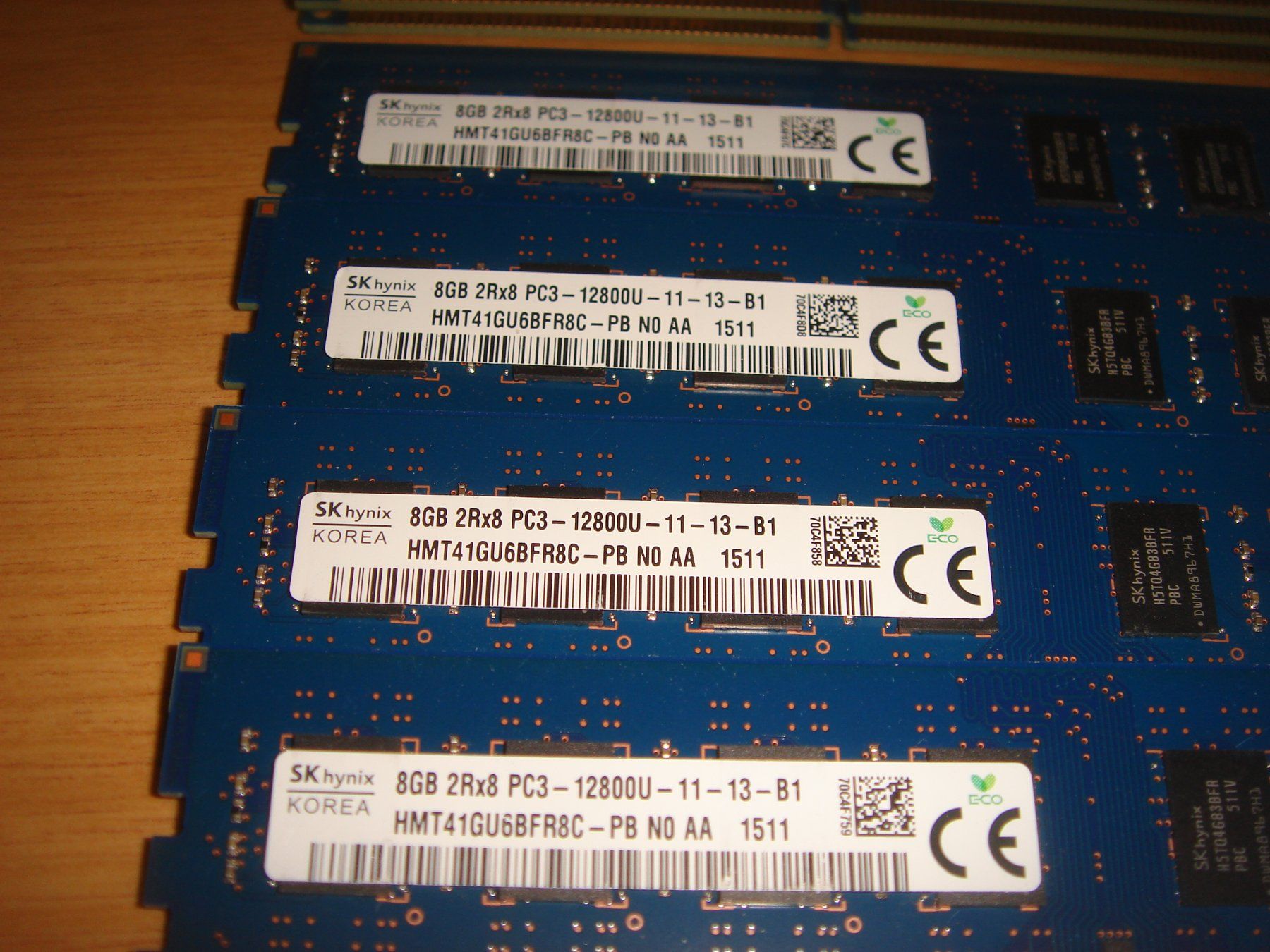 4 stück 8gb ddr3 PC3 12800 (1600) RAM für Computer. (Gebraucht) in St ...