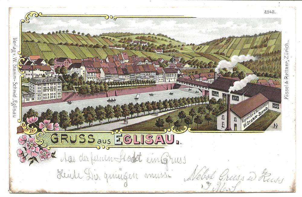 Gruss aus Eglisau (ZH) Fabrik: W. Stamm - Wagendecken Litho (Gebraucht) in Engelburg für CHF 47. ...