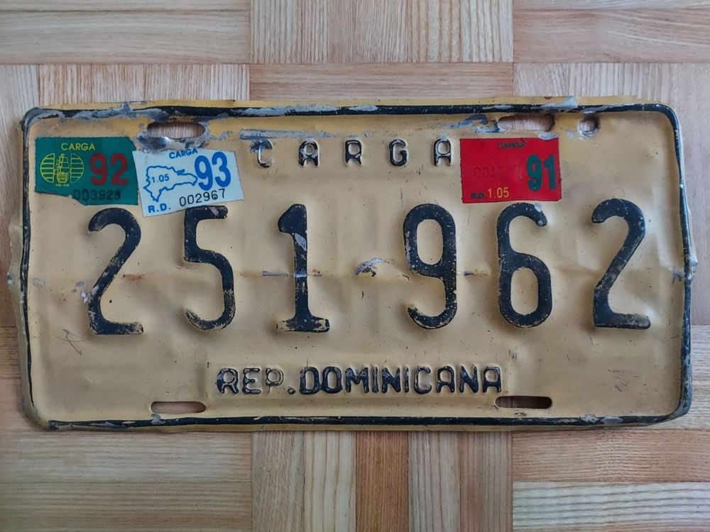 Altes Nummernschild " REP.DOMINICANA " (Gebraucht) in Schlatt TG für ...