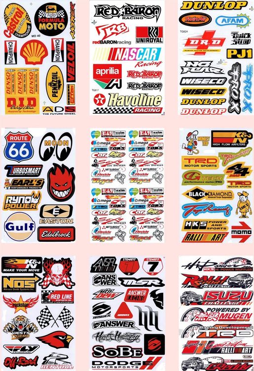 9 SPAR SET Bogen Aufkleber Sticker Sponsoren S9 Racing Tune | Kaufen ...