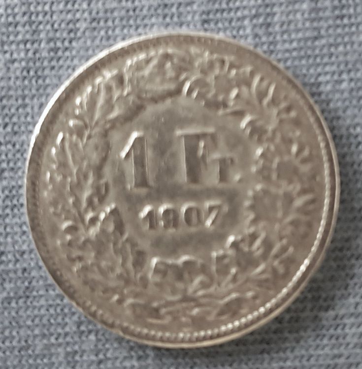 1 Franken 1907 uralte sehr rare Silbermünze ab nur 1 Fr !!! (Gebraucht) in Camignolo für CHF 2.7 ...