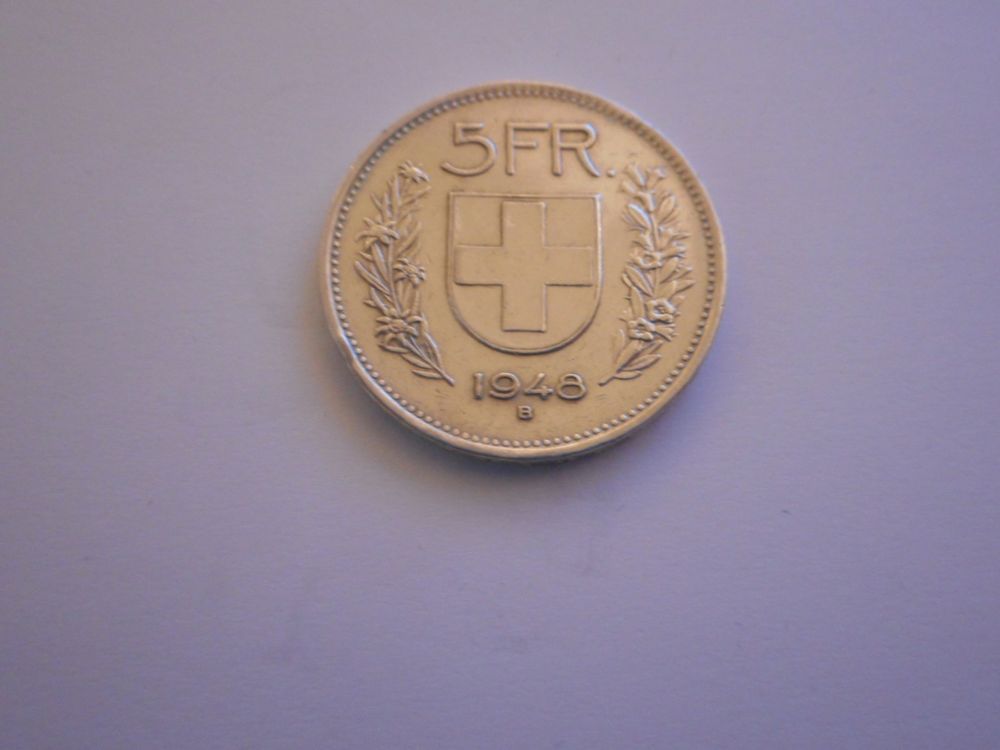 5 Fr. 1948 silber (Gebraucht) in Kriegstetten für CHF 20.5 – mit Lieferung auf Ricardo kaufen