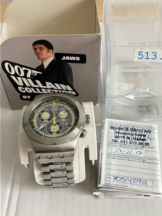 Swatch James Bond Villain 007 Jaws (Gebraucht) in Zumikon für CHF 155 – mit Lieferung auf ...