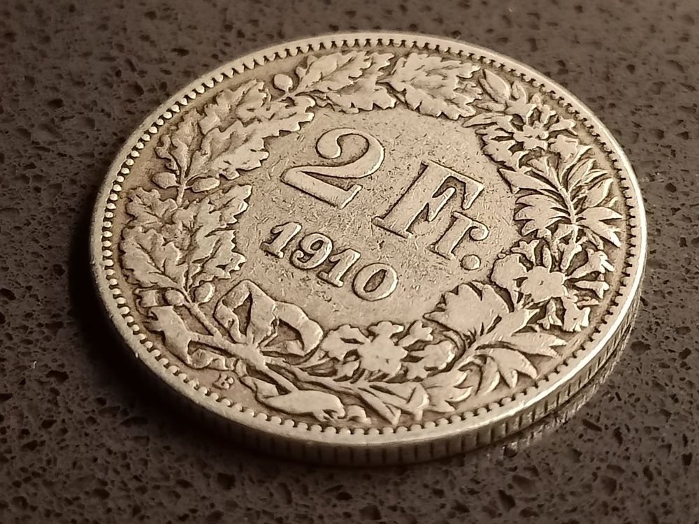 *1910 super alte 2 Franken 1910 Silbermünze rare seltene | Kaufen auf Ricardo