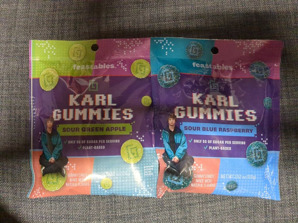 Mr Beast Karl Gummies - Feastables : 2 x packs | Kaufen auf Ricardo