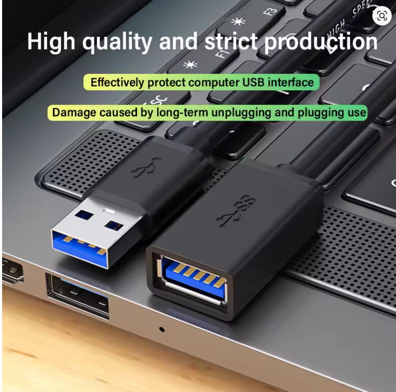 🔌 3 Meter USB 3.0 Verlängerungskabel – Typ A Stecker Buchse (Neu ...