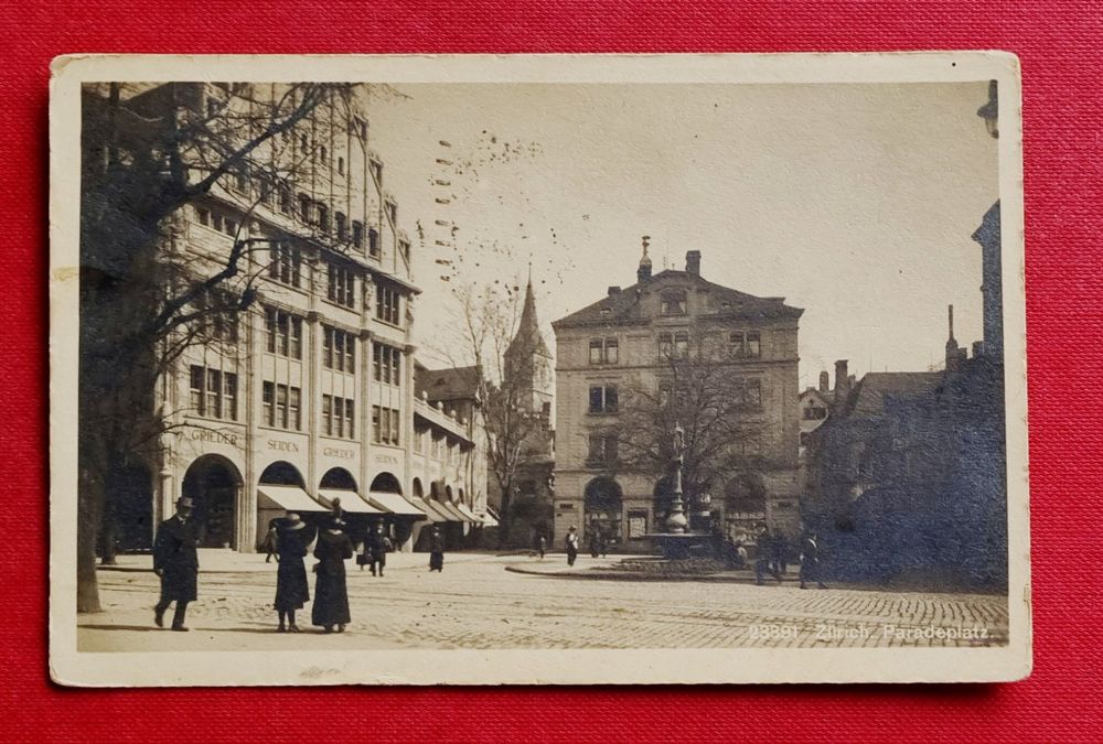 Zürich - Paradeplatz - Seiden Grieder - 1916 (Gebraucht) in Rothrist ...