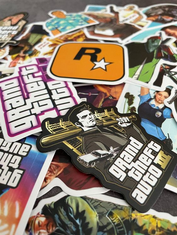 50x GTA | Grand Theft Auto Sticker / Aufkleber (Neu (gemäss ...