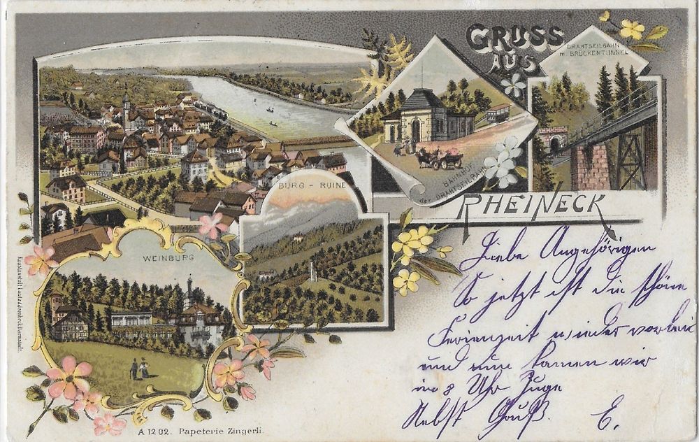 Karte Rheineck 1901 | Kaufen auf Ricardo