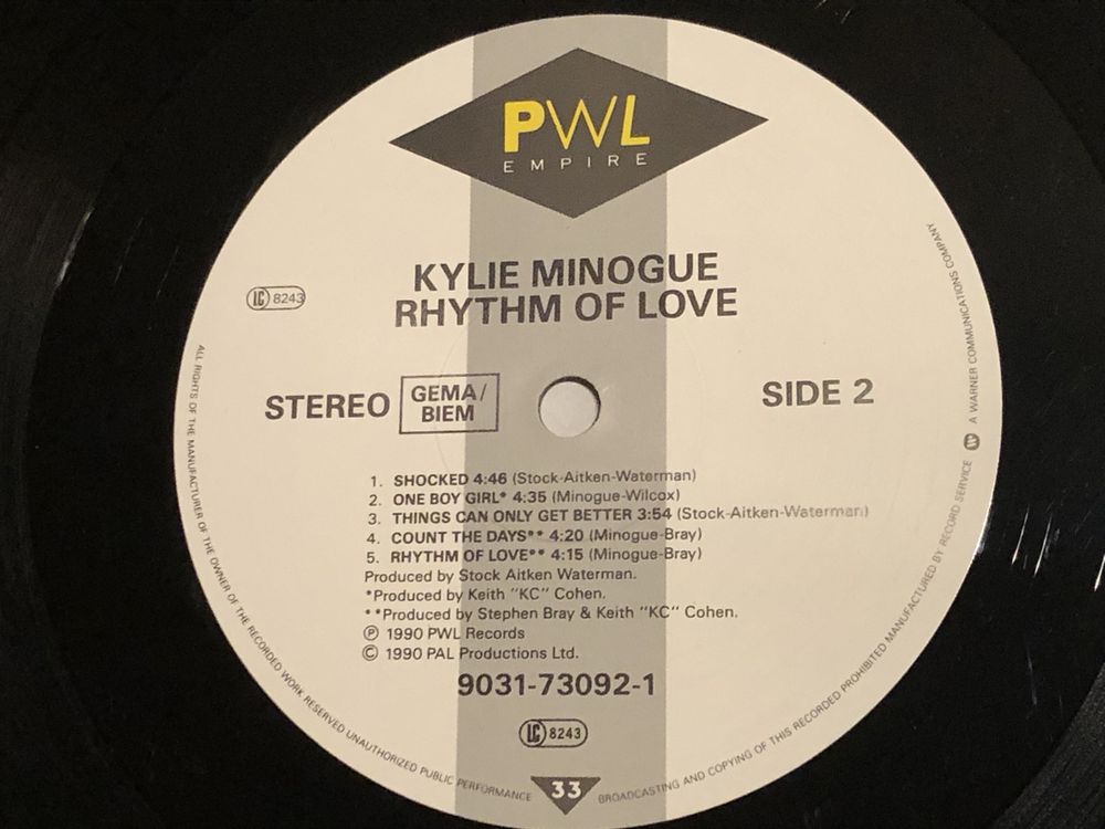 Kylie Minogue. 1990. rhythm of love (Gebraucht) in Faulensee für CHF 35 ...