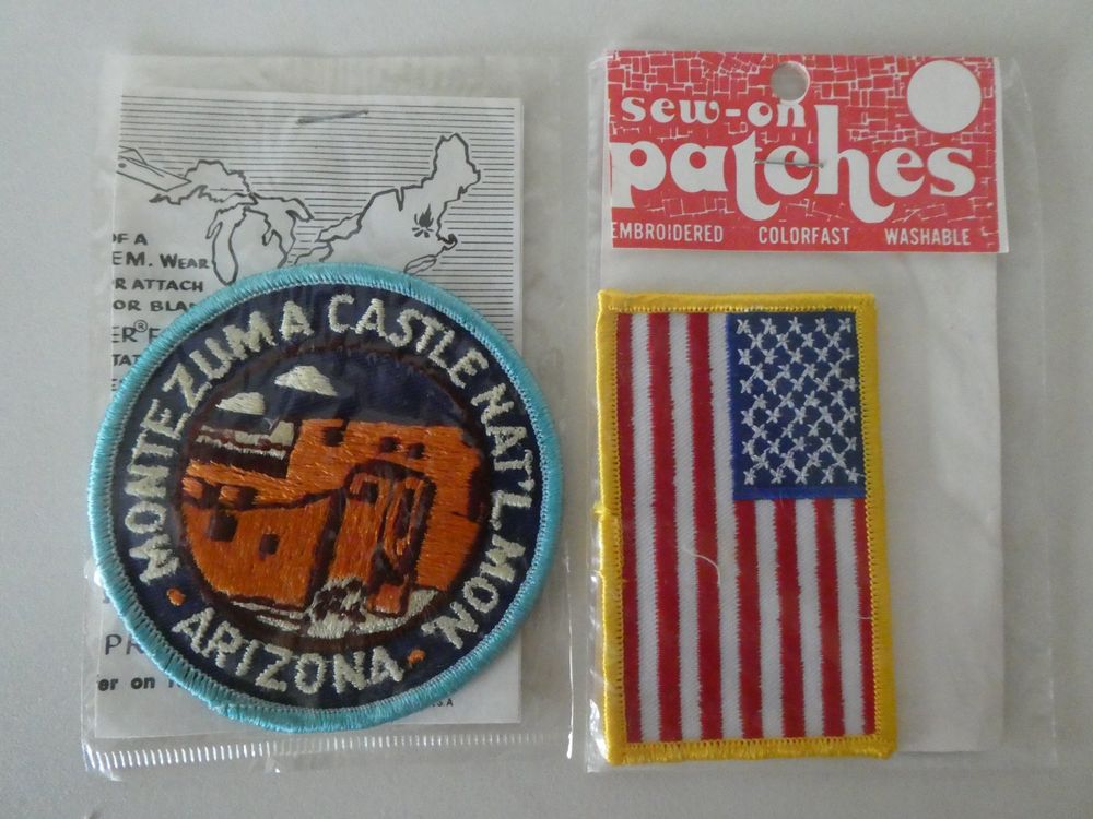 Patches Aufnäher Montezuma Castle und USA Lot 2 Stück (Neu und ...