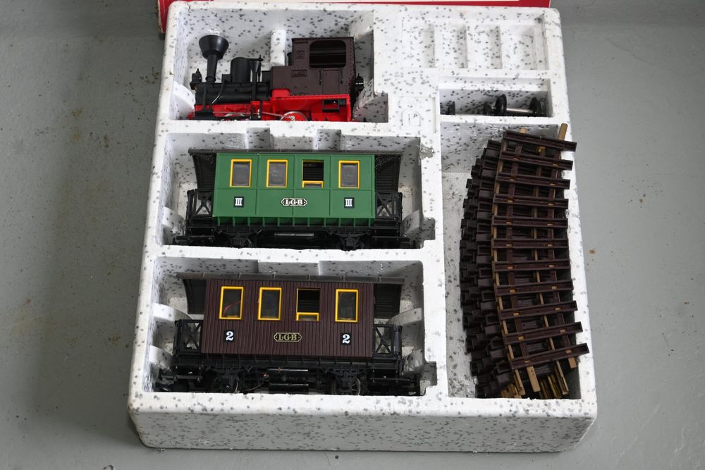 LGB Dampflok + Wagen Spur G mit OVP (Gebraucht) in Laupen ZH für CHF 56 – mit Lieferung auf ...