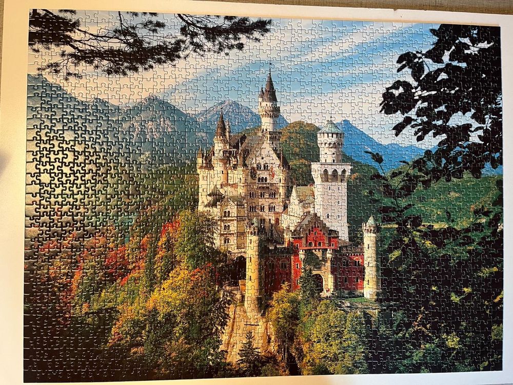 Puzzle 1500 Königsschloss Neuschwanstein von König Ludwig II (Gebraucht) in Rafz für CHF 9 – mit ...