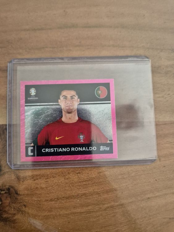 Pink Cristiano Ronaldo POR 2 Captain TOPPS EURO 2024 Sticker (Neu ...