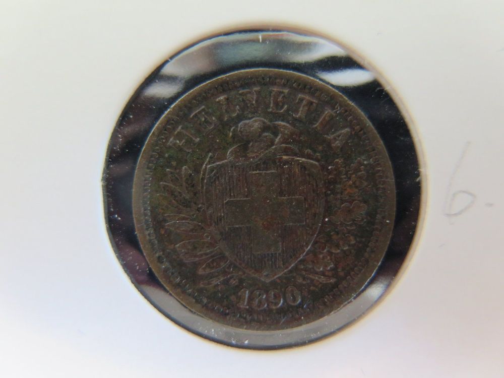 2 Rappen 1890 / Schweizer Münze (Gebraucht) in Etziken für CHF 4.1 – mit Lieferung auf Ricardo ...