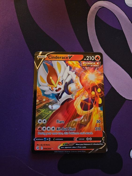 Fusion Strike CinderaceV 044/264 Single Strike En | Kaufen auf Ricardo