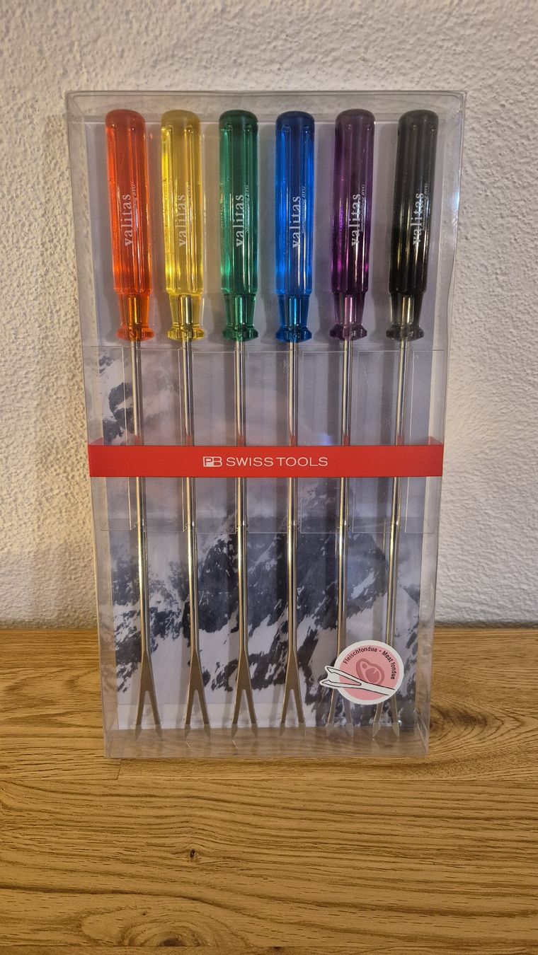 Fonduegabel Fleisch Set, Schraubenzieher PB Swiss Tools -Neu (Neu und ...