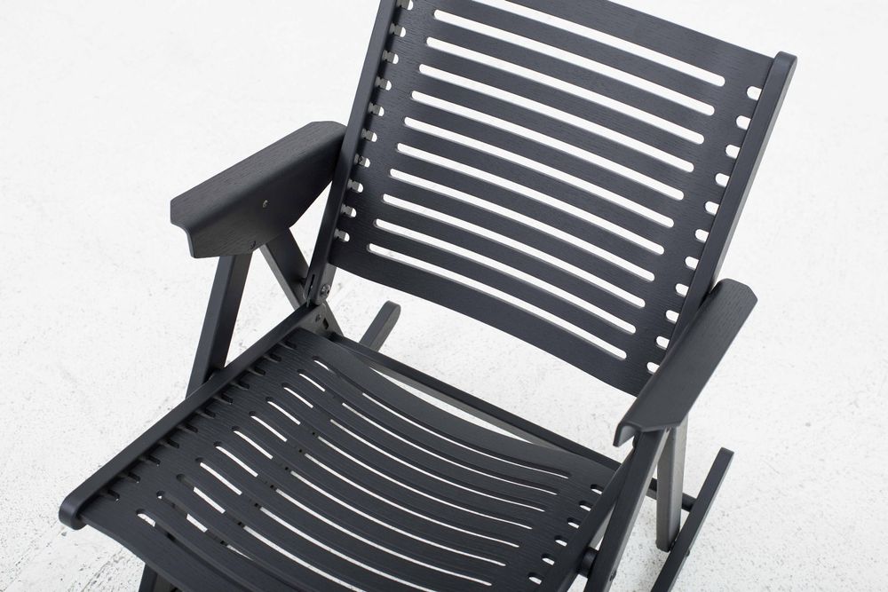 Rex Kralj Rex Rocking Chair, Niko Kralj - Eiche Schwarz NEU (Neu und ...