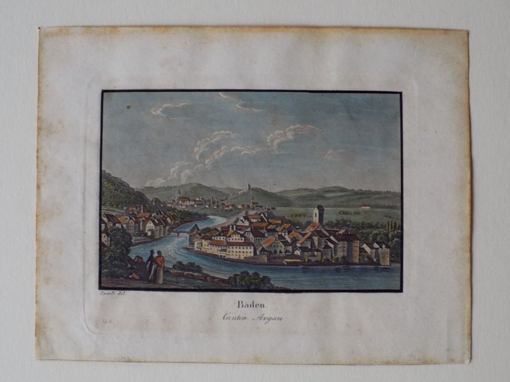 Baden kolorierte Aquatinta von Sperli (Gebraucht) in Risch für CHF 60 – mit Lieferung auf ...