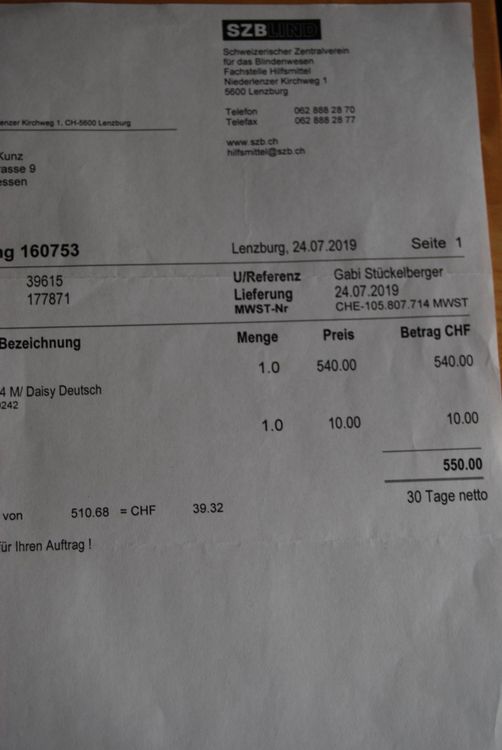 Victor Reader ,Abspielgerät für Hörbücher für Sehbehinderte (Gebraucht) in Aefligen für CHF 190 ...