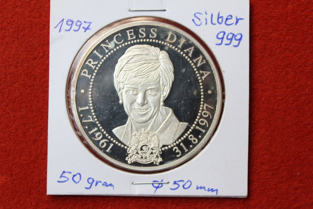 Silber 999 Medaille Princess Diana 1997 (Gebraucht) in Gebenstorf für ...