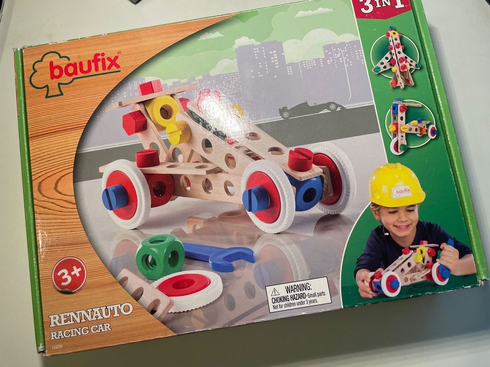 Baufix Rennauto 3in1 Holzspielzeugbausatz ab 3 Jahren | Kaufen auf Ricardo