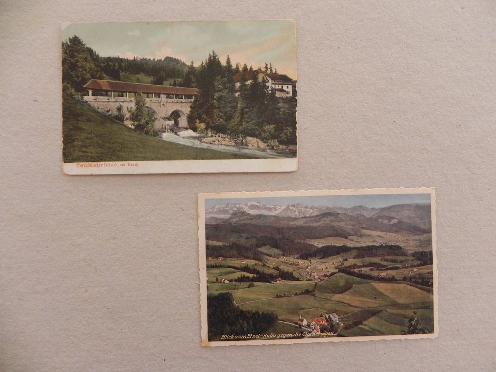 2 karten vom Etzel bei Einsiedeln Kanton Schwyz 1907 & 1937 (Gebraucht ...