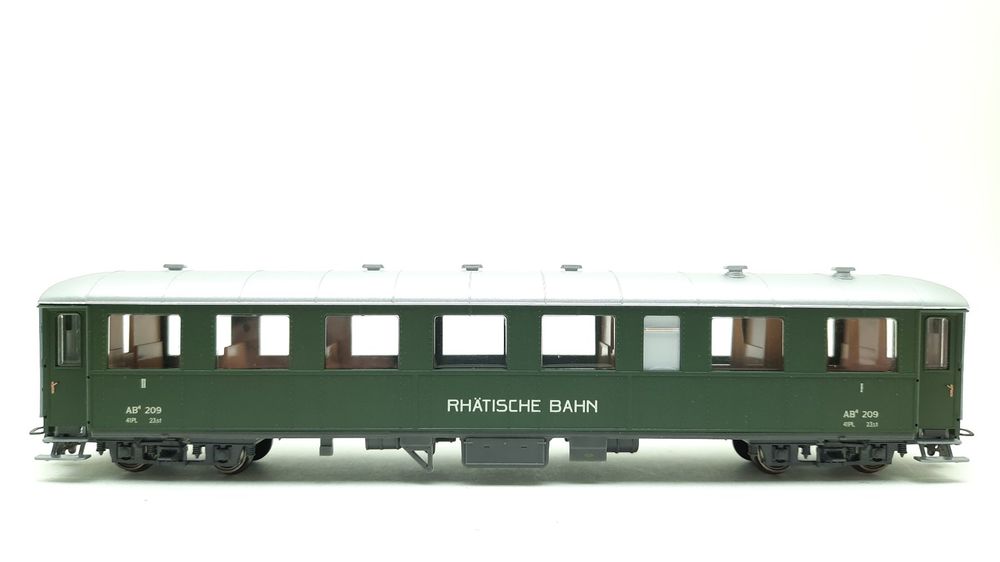 Bemo 3262 199 RhB AB4 209 Stahlwagen grün, neu (Neu und ...