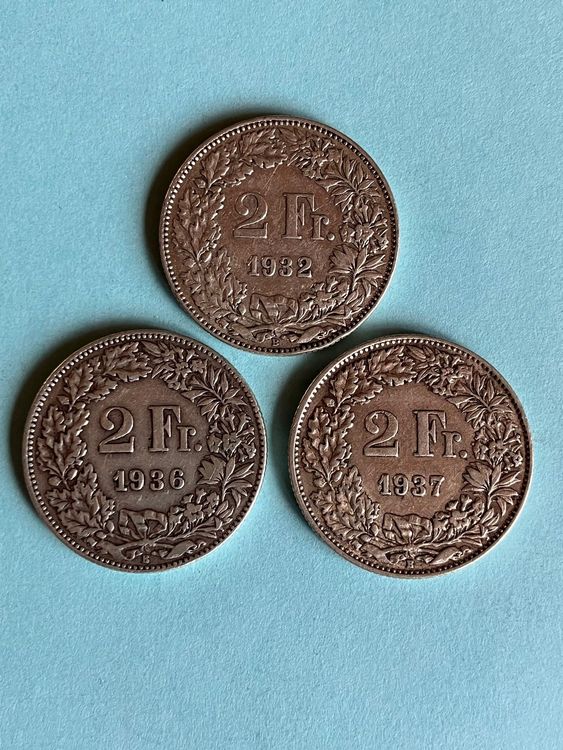 2 Franken 1932, 36, 37 (Gebraucht) in untervaz für CHF 21 – mit Lieferung auf Ricardo kaufen