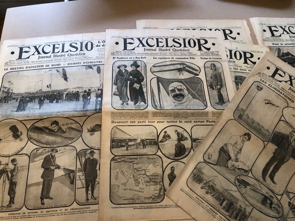 Selection of 1912 issue Excelsior Newspapers Large Format | Kaufen auf ...