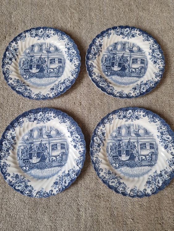 Frühstücks-/Dessertteller der Marke Johnson Bros, blau-weiss (Gebraucht ...