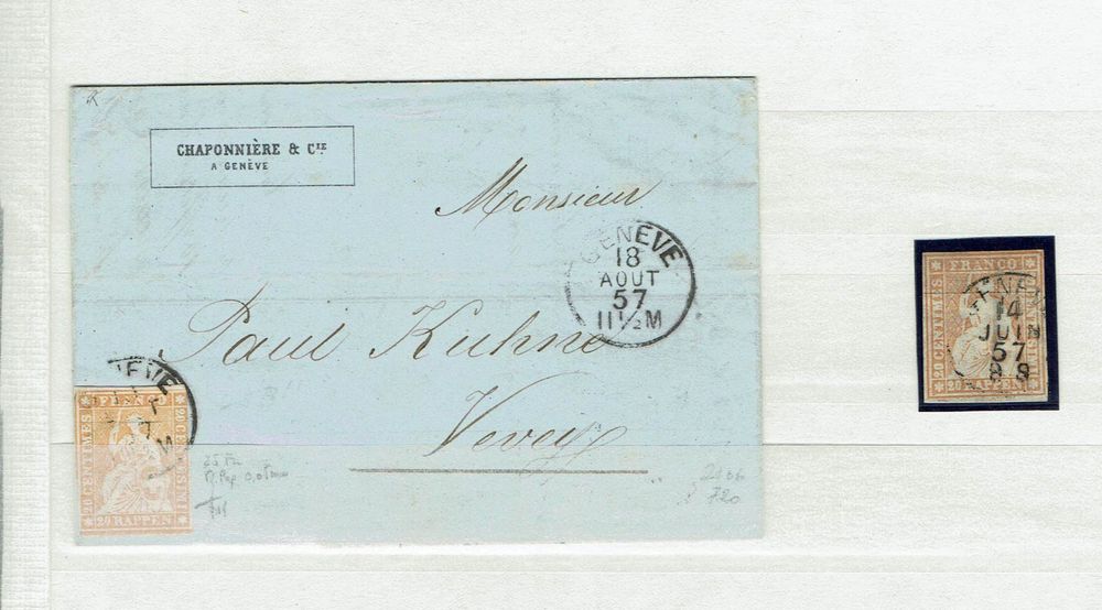 STRUBEL > 20RP (25F/B1m) BRIEF+EINZEL BEFUND (Gebraucht) in Rüschlikon für CHF 140 – mit ...