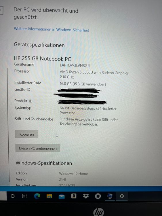 HP 255 G8 Notebook PC | Kaufen auf Ricardo