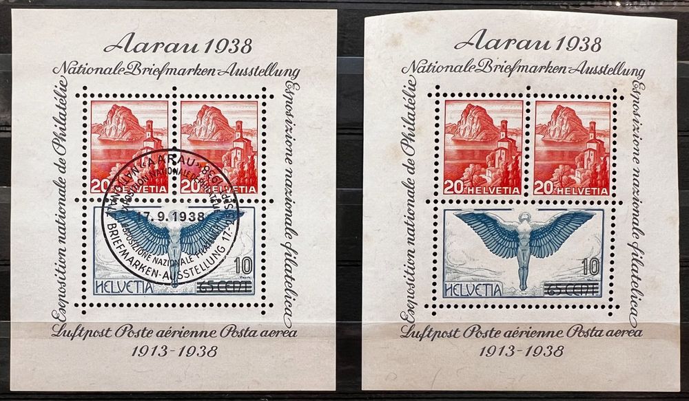 1938 Aaraublock ET-⦿ und ** ab 0.50 | Kaufen auf Ricardo