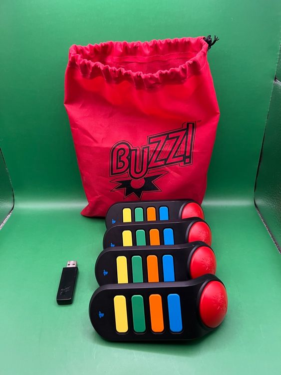 Buzz Controller (4 Stück) mit Wireless Empfänger - PS3 | Kaufen auf Ricardo