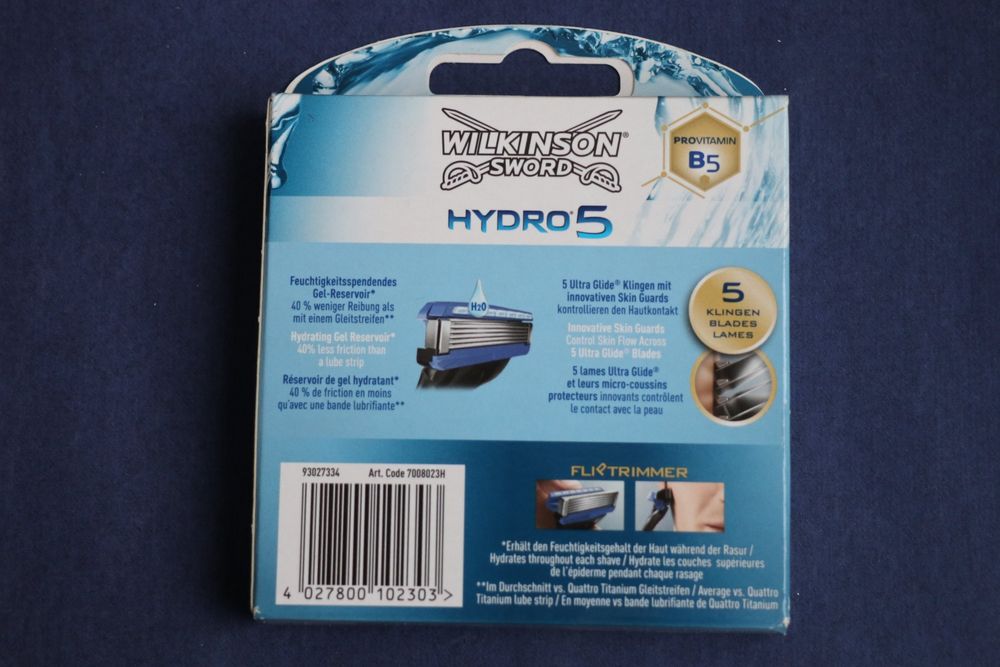 3x 8 Gillette Fusion 5 Proglide und 3x 8 Wilkinson Hydro5 (Neu (gemäss ...