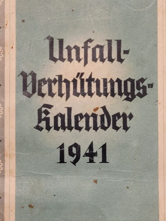 Dt.Reich, Unfallverhütungs-Kalender | Kaufen auf Ricardo