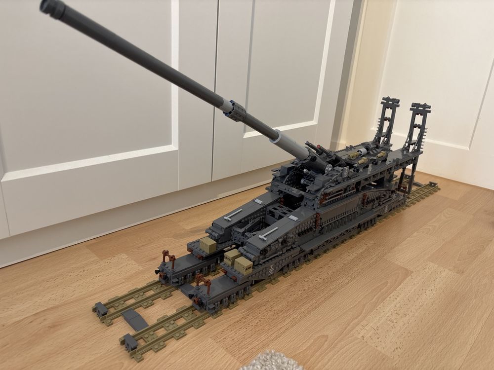 Eisenbahngeschütz Schwerer Gustav 3846 Teile Komp. mit Lego (Gebraucht ...