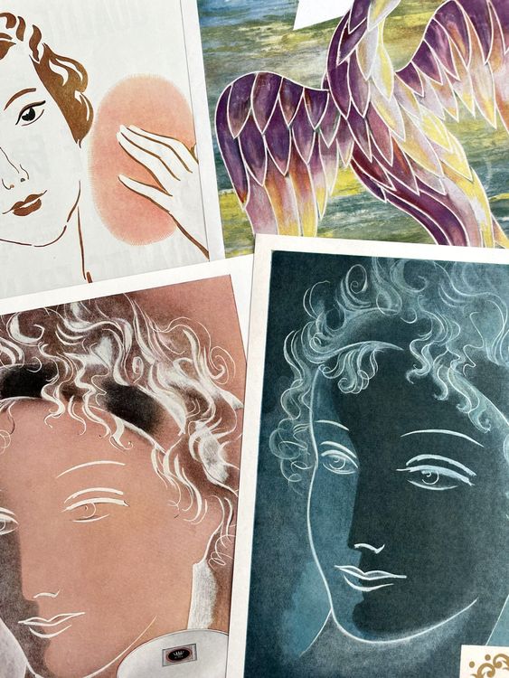 Caron - 4 Alte Werbungen / Anciennes publicités 1946/56 (Gebraucht) in ...