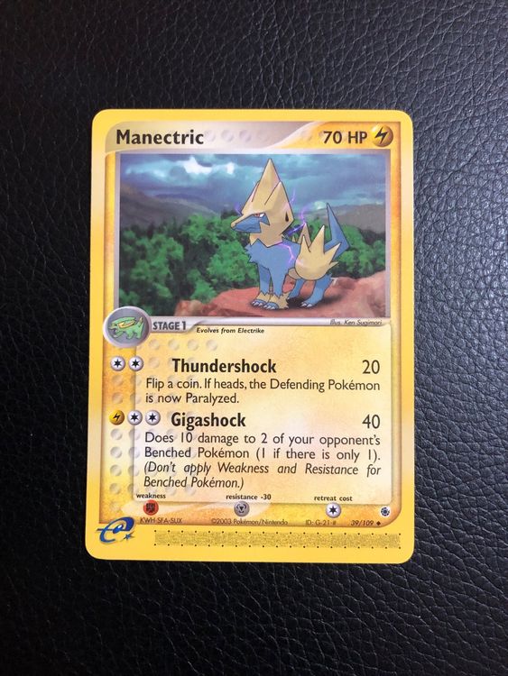 Ex Ruby & Sapphire - Manectric 39/109 NM Ab 1 (Gebraucht) in Paradiso ...