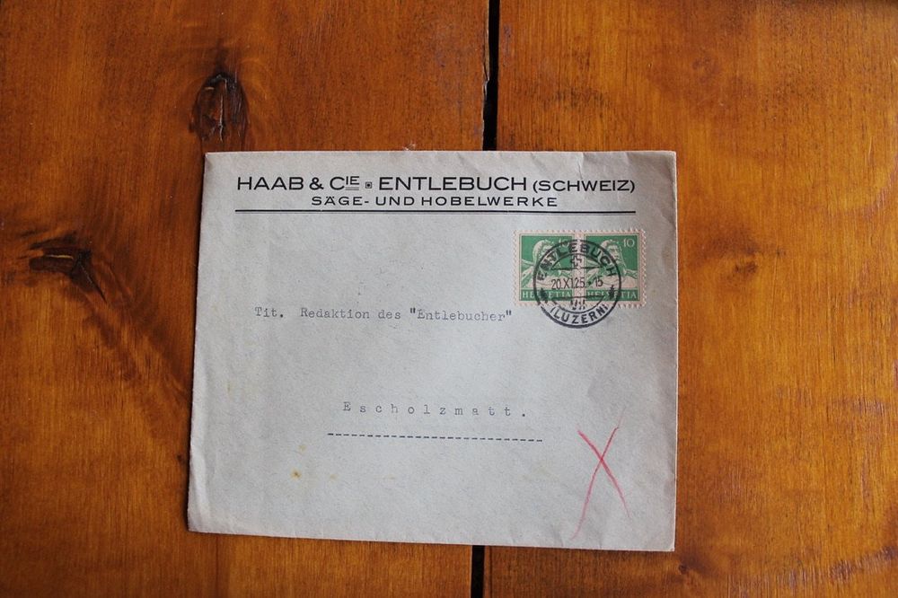 1925 Brief Haab&Cie, Entlebuch, Säge- und Hobelwerk (Gebraucht) in ...