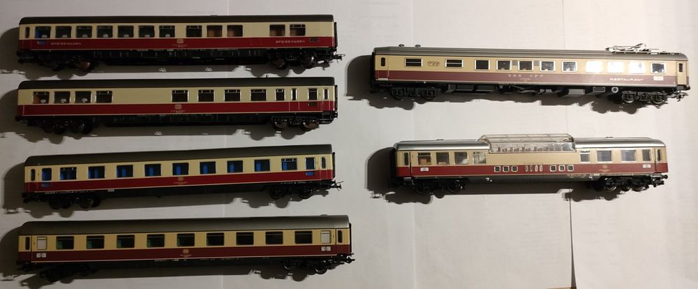 Lot de six wagons TEE de la DB et des CFF (D'occasion) à echallens pour ...