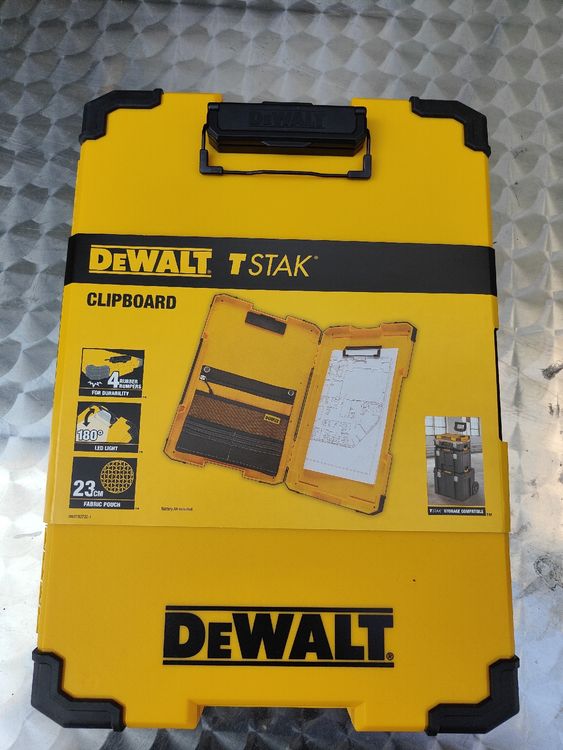 Dewalt TStak Clipboard mit LED-Lampe, Neu (Neu und originalverpackt) in ...