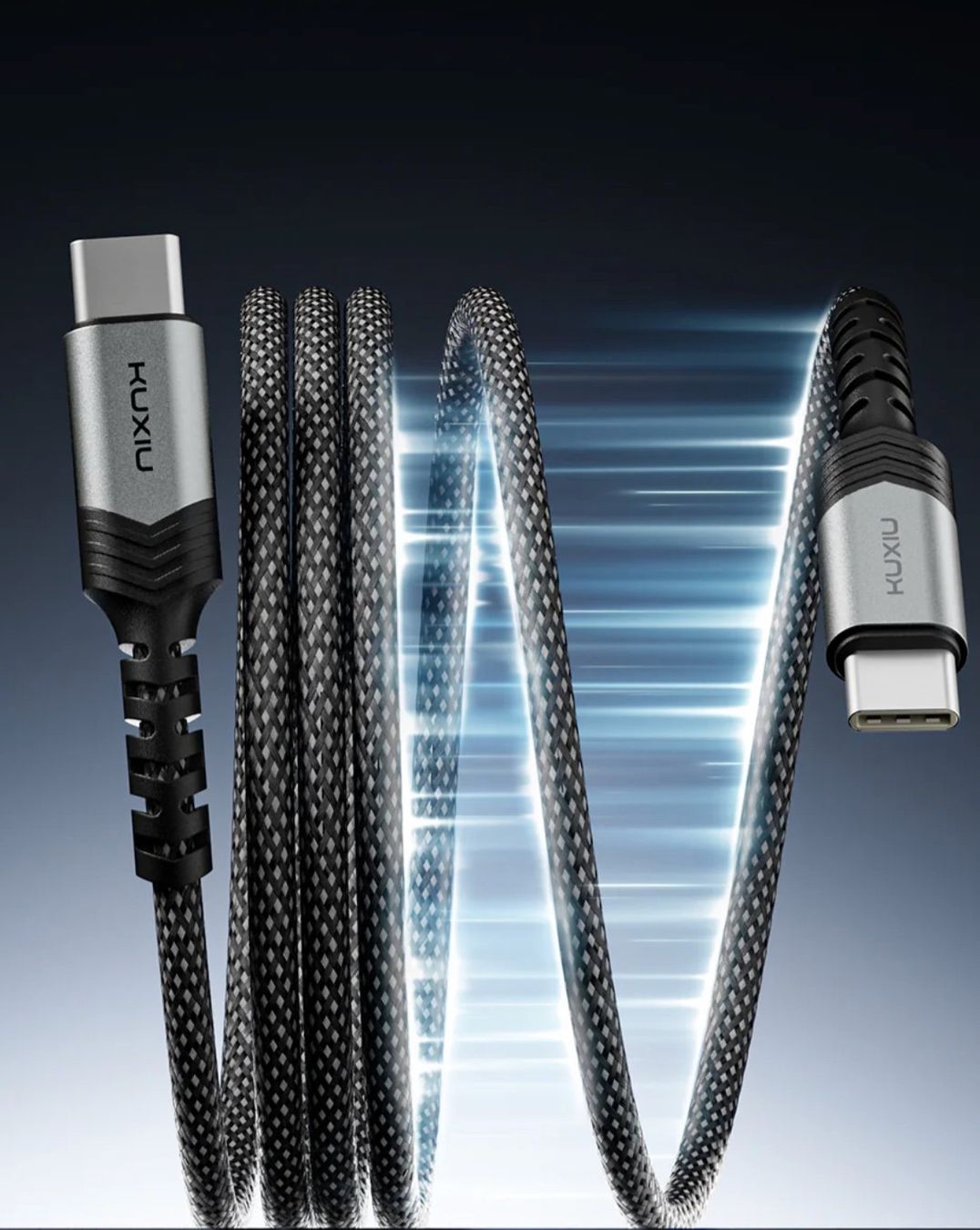 KUXIU 240W Magnetic Auto-Coiling Cable (USB-C to USB-C) (Neu und ...