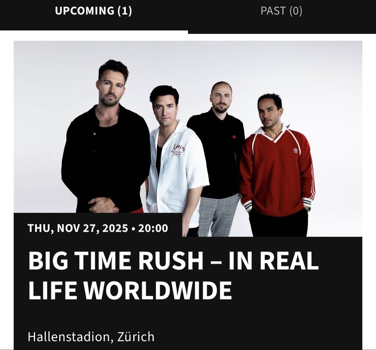Big Time Rush - In Real Life Worldwide - Zurich Ticket (Neu und originalverpackt) in St.gallen ...