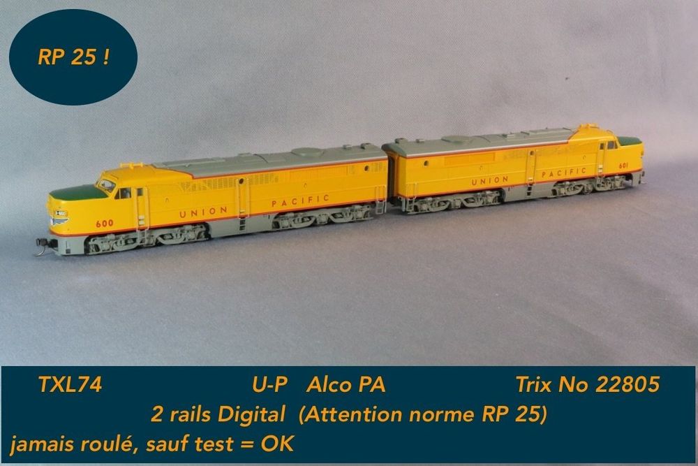 TXL74 Union Pacific Alco PA Trix No 22805 (RP 25) (Neu (gemäss ...