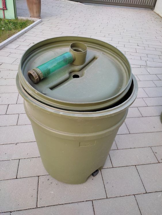 Regenwassertank 200 Liter mit Anschluss an Dachkännel (Gebraucht) in ...