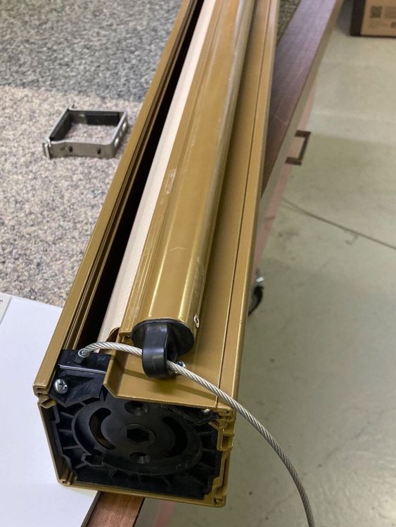 Senkrecht- Seil- Markise Braun B 177.5 cm x H 204 cm (Neu (gemäss ...