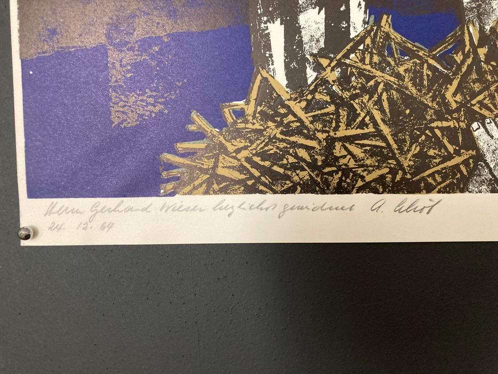 Max Hunziker (1901-1976) grosse Lithographie, handsigniert (Gebraucht) in Bern für CHF 18 – mit ...