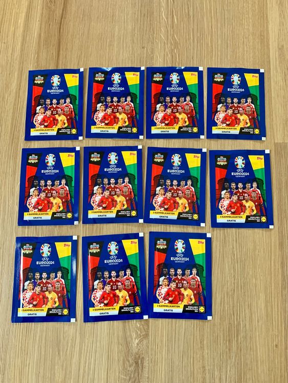 11 x OVP UEFA EURO 2024 Sammelkarten von Topps Lidl 11 x 3 (Neu und originalverpackt) in Zizers ...